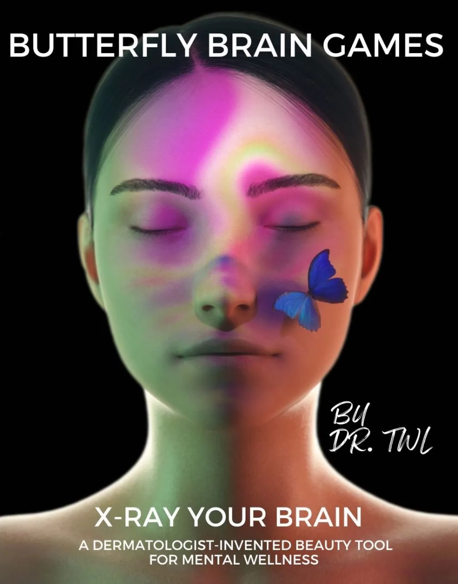 Butterfly Brain Games X-RAY YOUR BRAIN Reverse Coloring Book Black ...