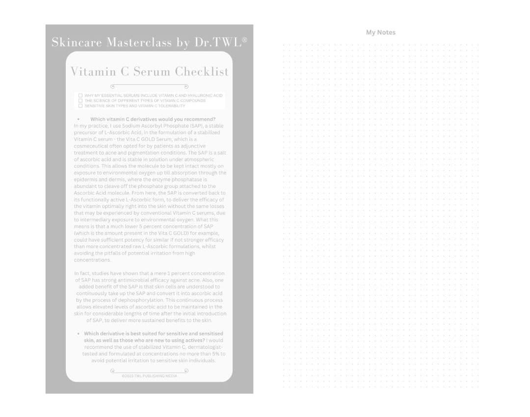 Skincare Masterclass Series by Dr.TWL® - Vitamin C Serum | Dr.TWL Dermaceuticals - Singapore ...