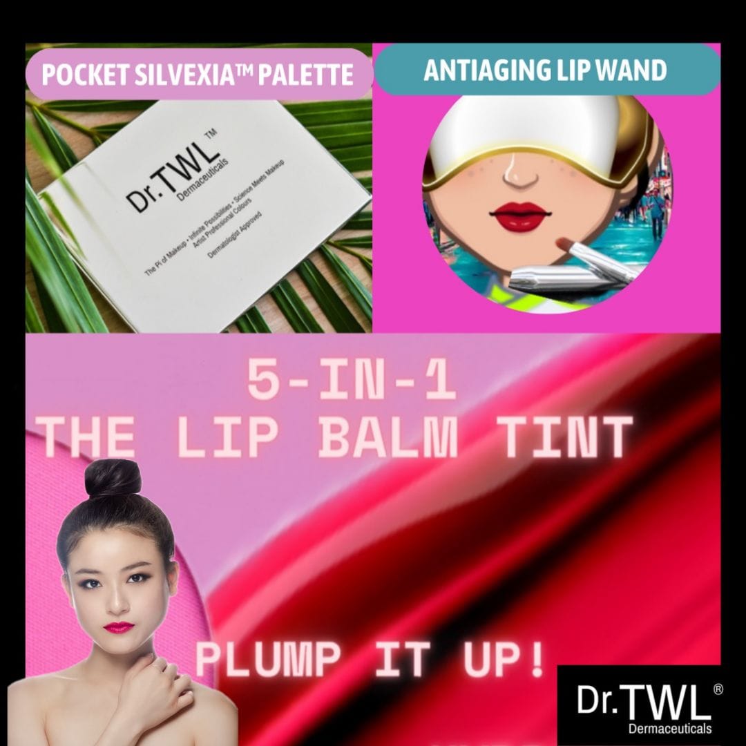 Anti-Aging Water Lip Balm Tint Set With Blusher Palette | Dr.TWL ...
