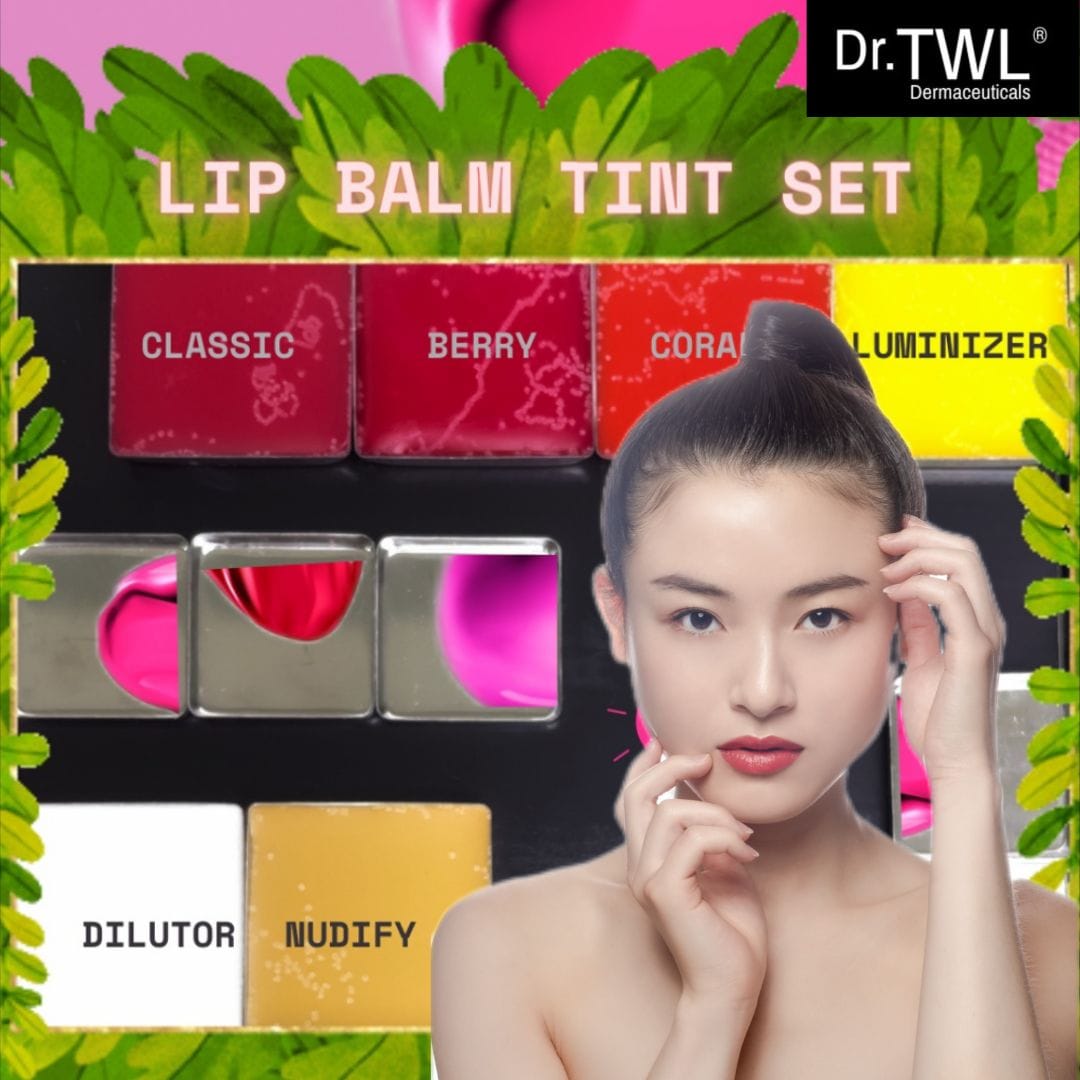 Anti-Aging Water Lip Balm Tint Set With Blusher Palette | Dr.TWL ...