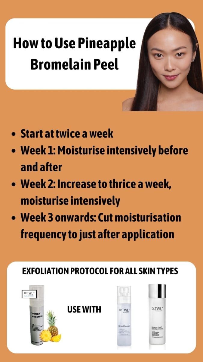 Bromelain Pineapple Enzyme Peel Skincare Sensitive Skin Benefits
